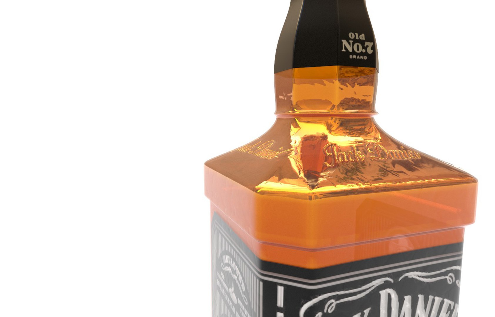 3D Jack Daniels Whiskey Low-poly 3D Model Model - TurboSquid 2255064