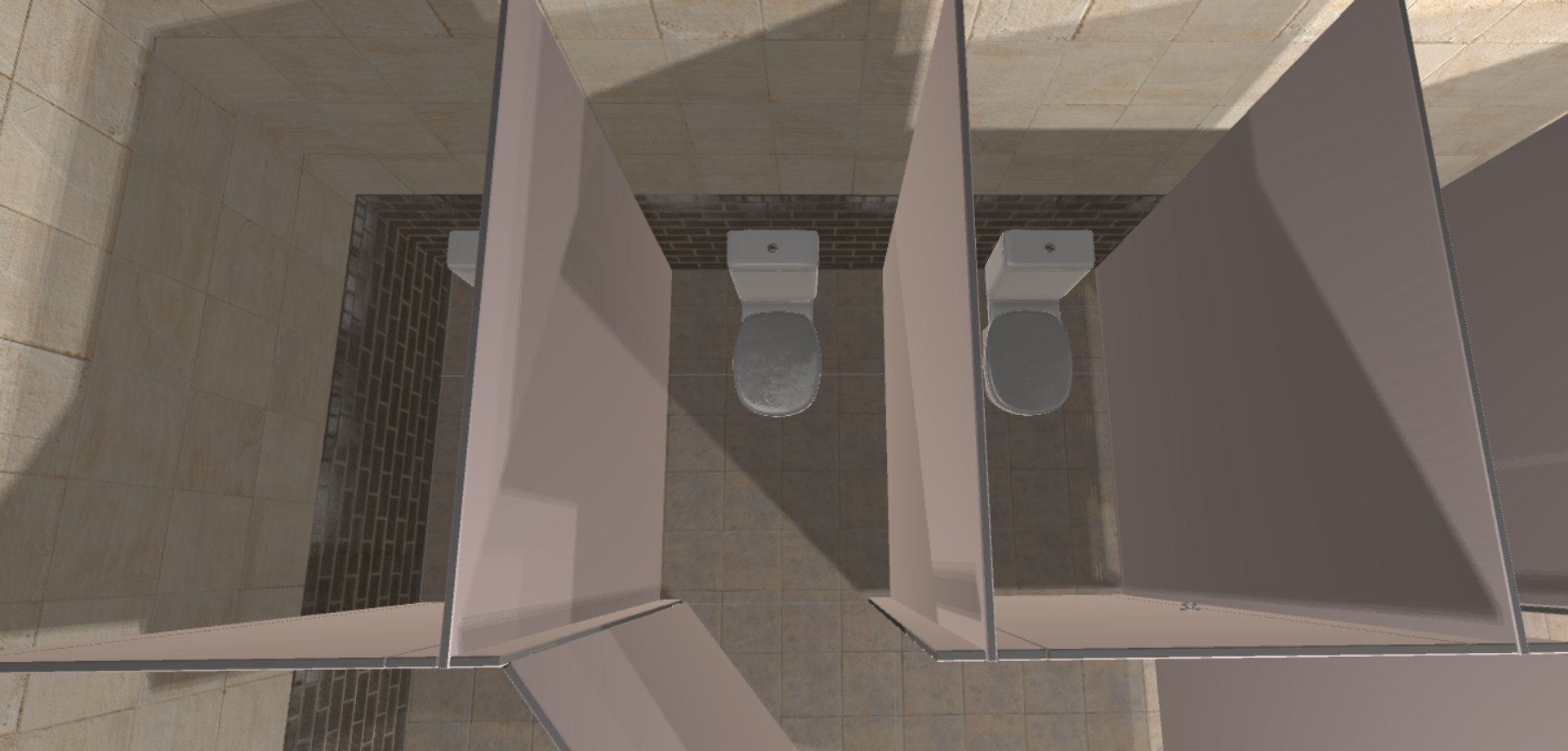 3D restroom - interior model - TurboSquid 1437193