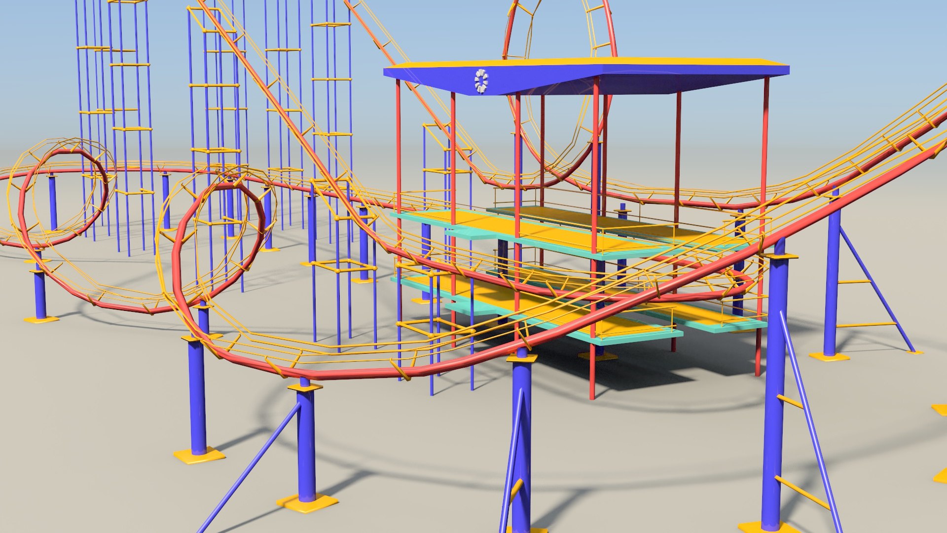 3D Model Roller Coaster - TurboSquid 1447816