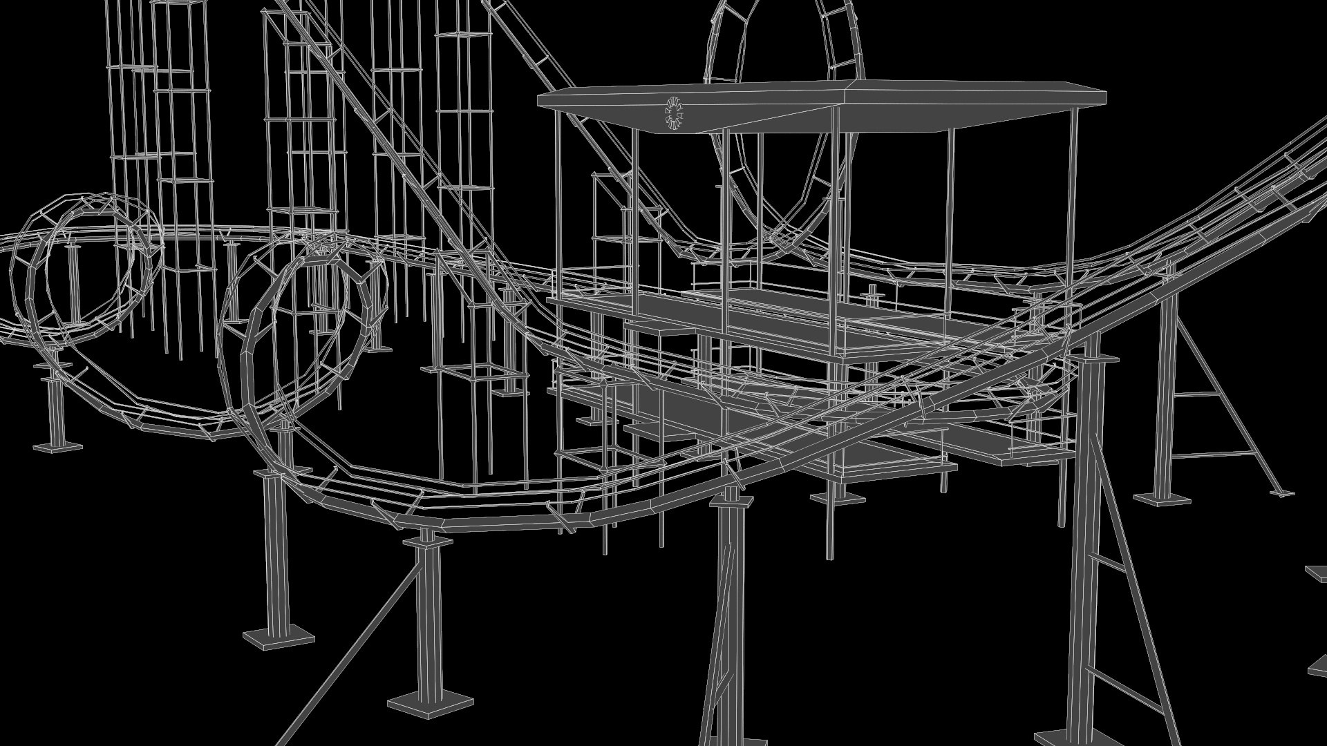 3D Model Roller Coaster - TurboSquid 1447816