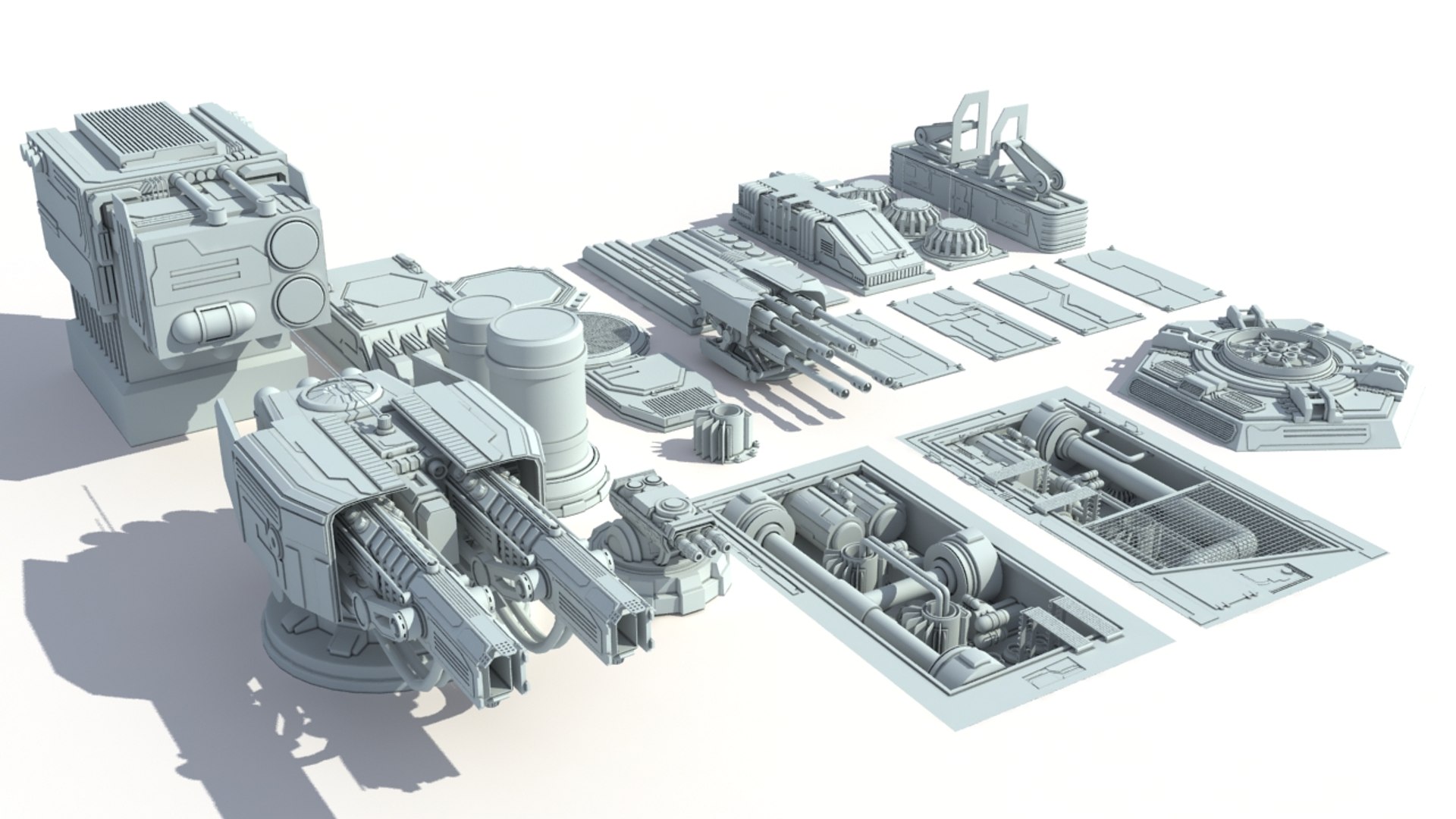 Sci-fi Details Greeble Scifi 3d Max