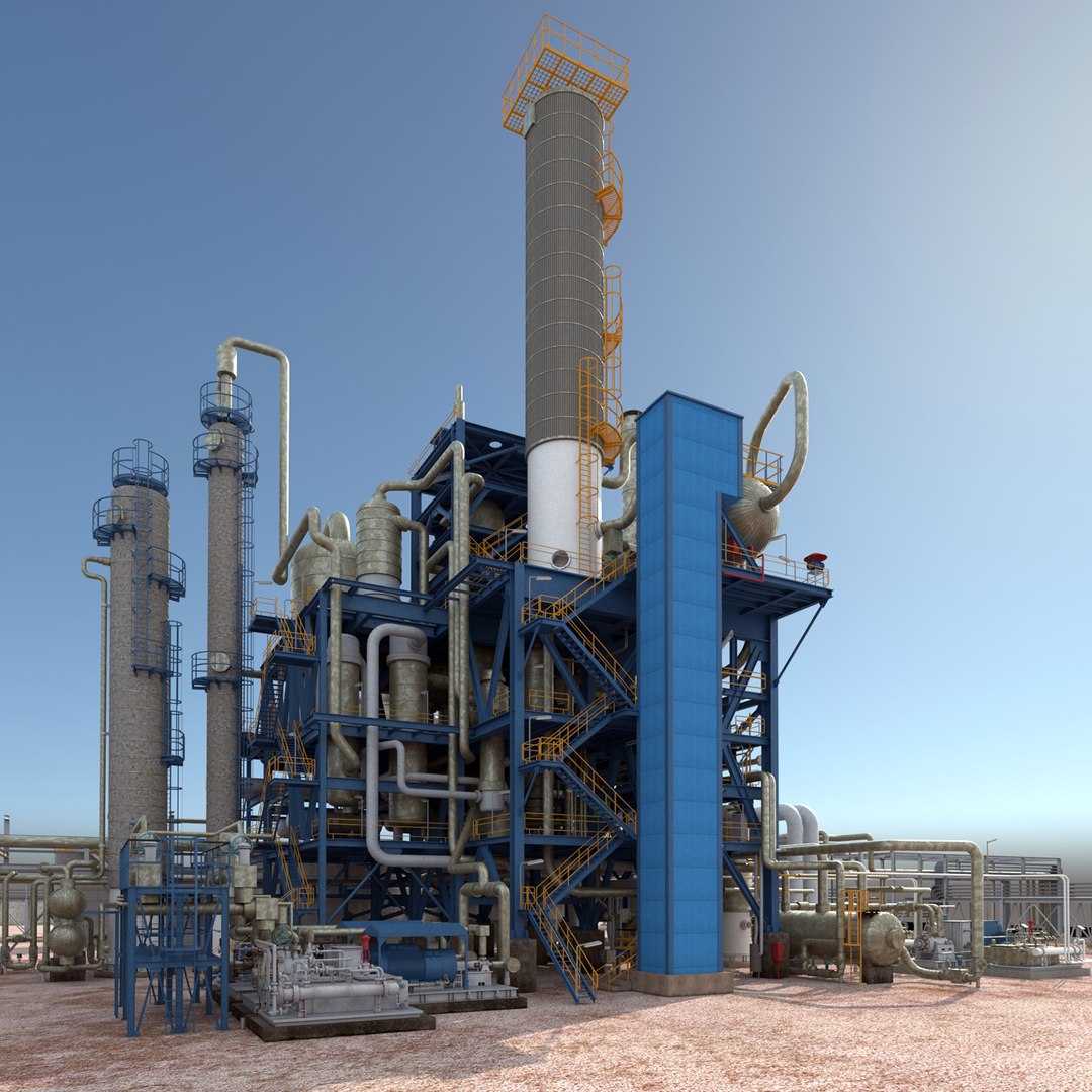 Urea Petrochemical Plant 3D Model - TurboSquid 2116941