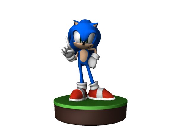 3d model rig sonic hedgehog