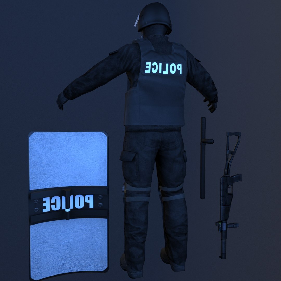 Riot Police Officer 3D Model - TurboSquid 1411997