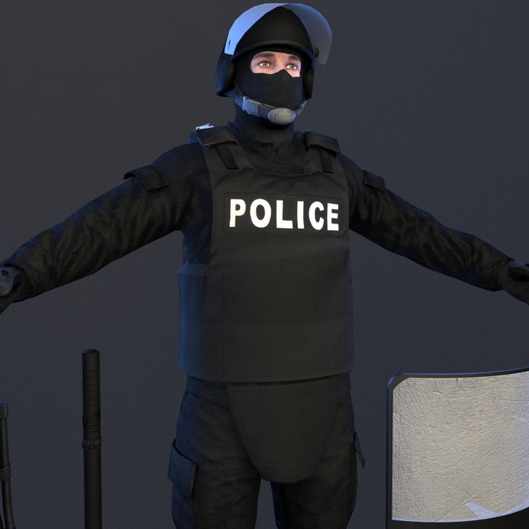 Riot Police Officer 3D Model - TurboSquid 1411997