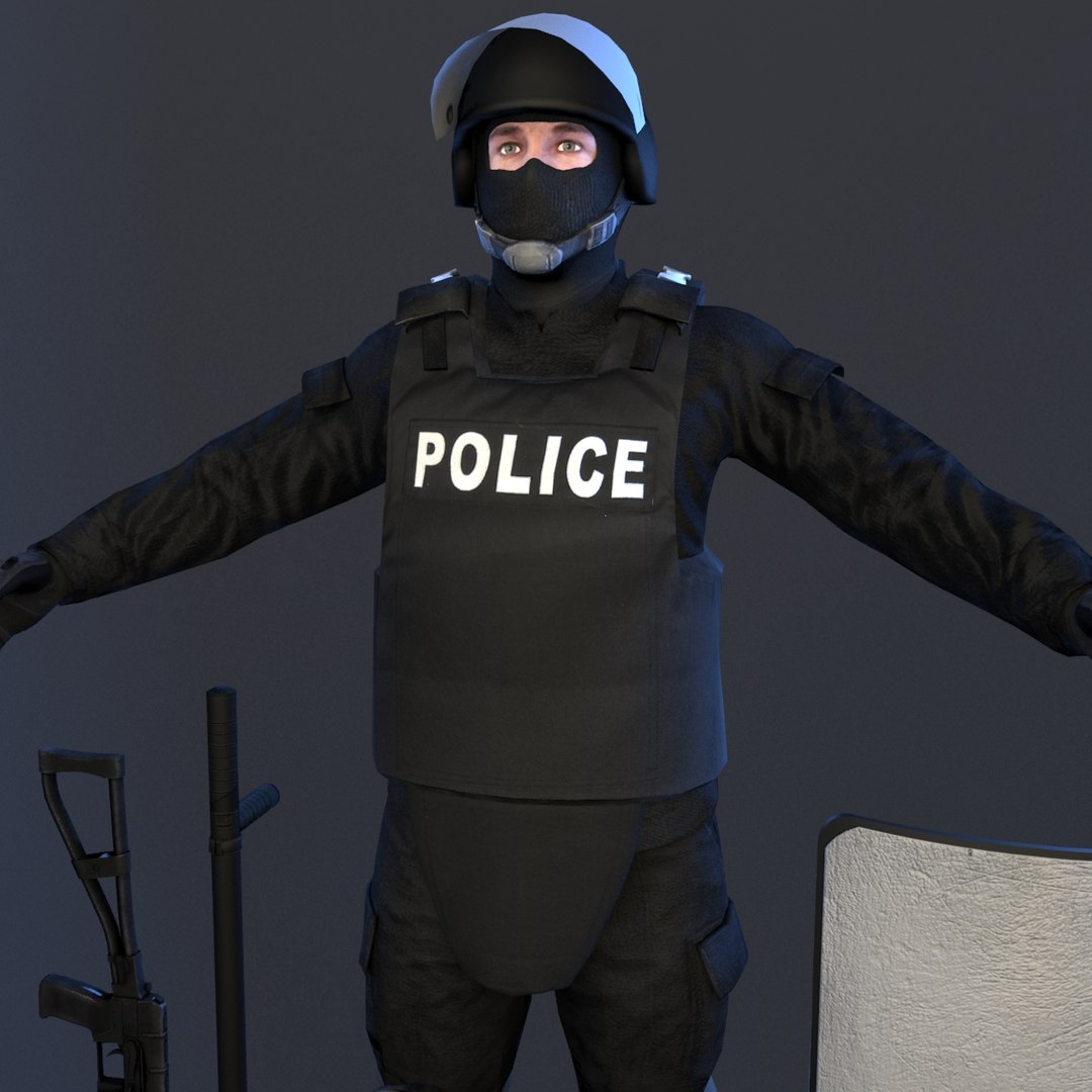 Riot Police Officer 3D Model - TurboSquid 1411997