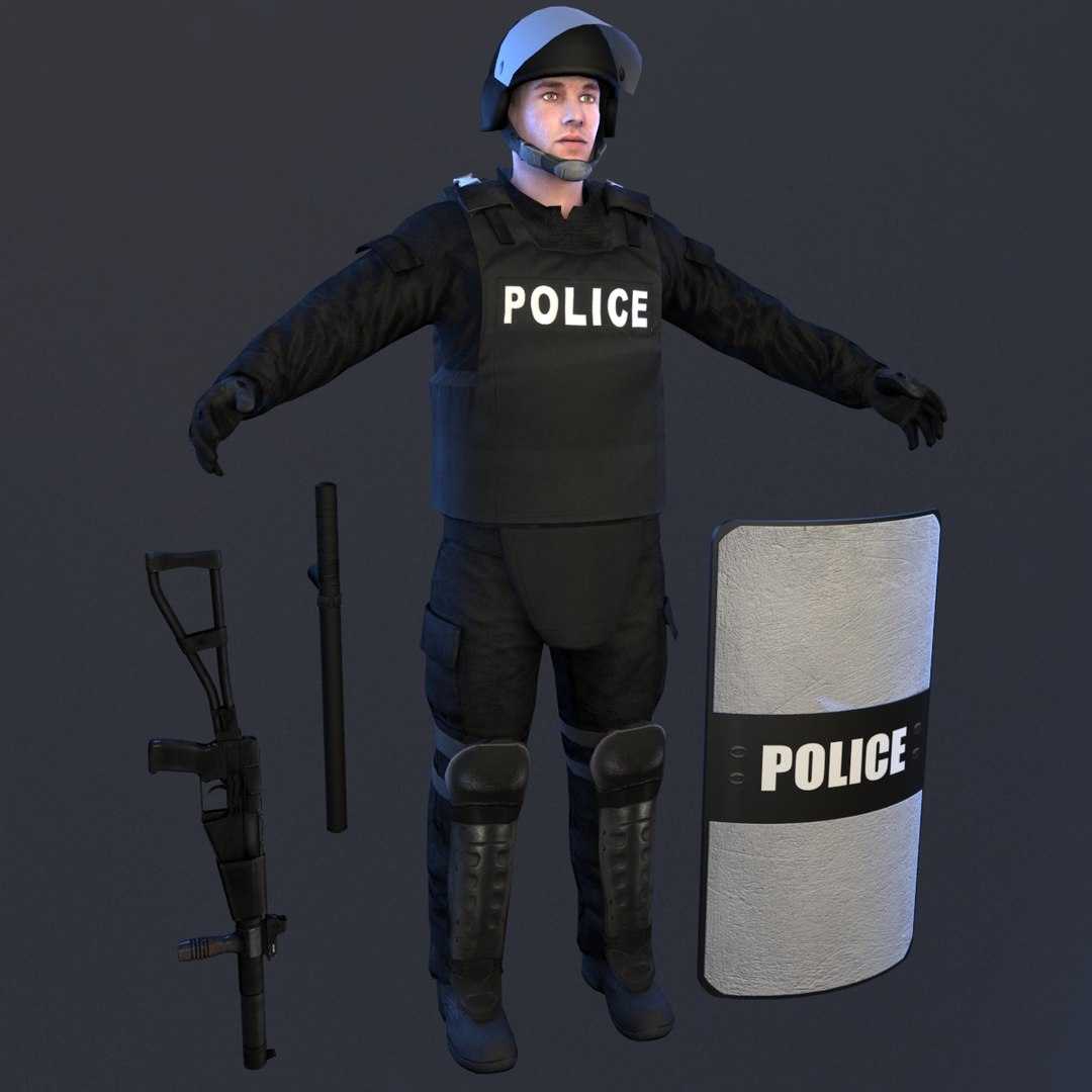 Riot Police Officer 3D Model - TurboSquid 1411997