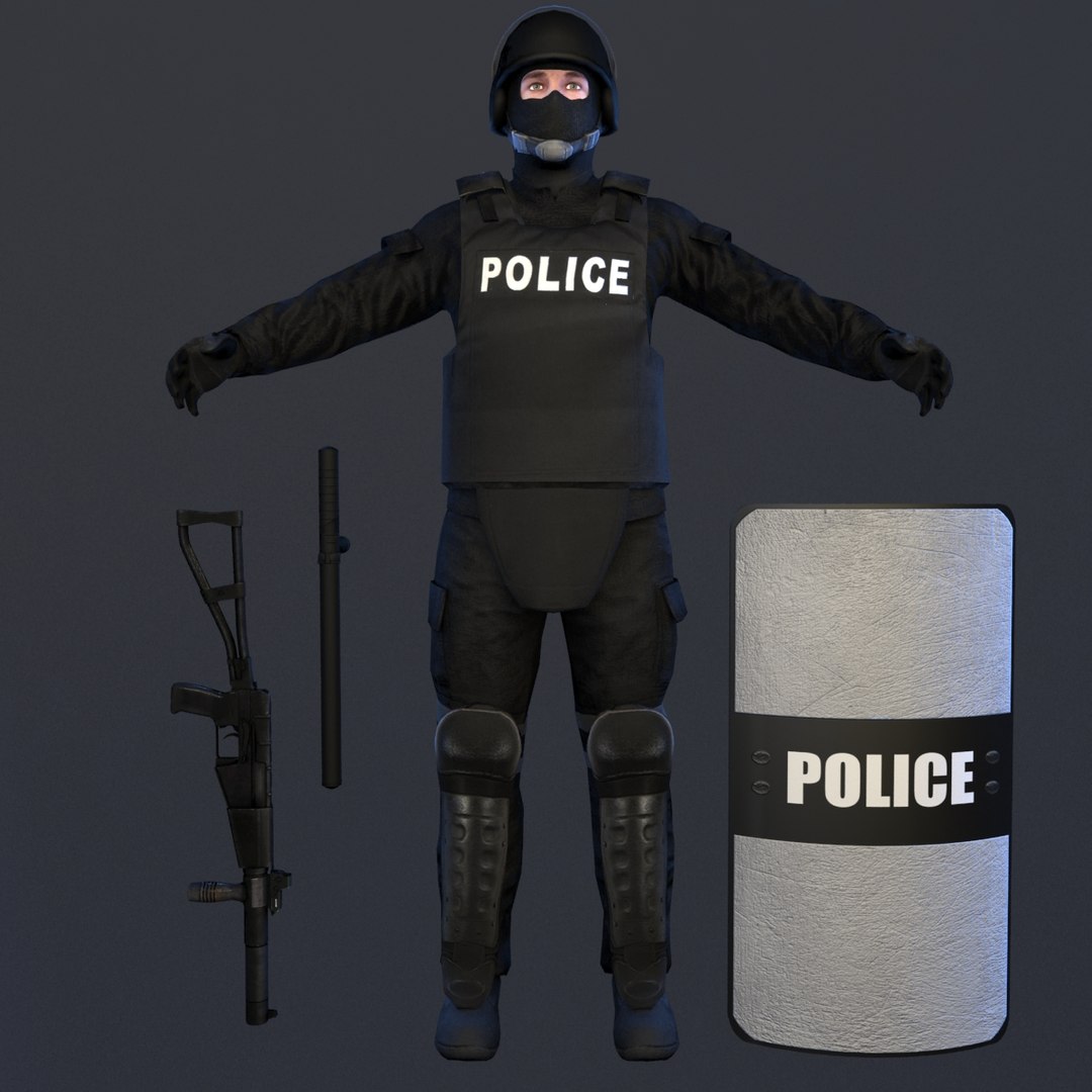 Riot Police Officer 3D Model - TurboSquid 1411997