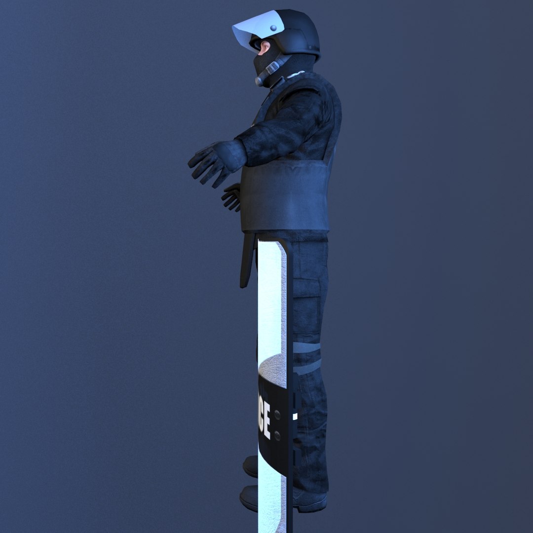 Riot Police Officer 3D Model - TurboSquid 1411997