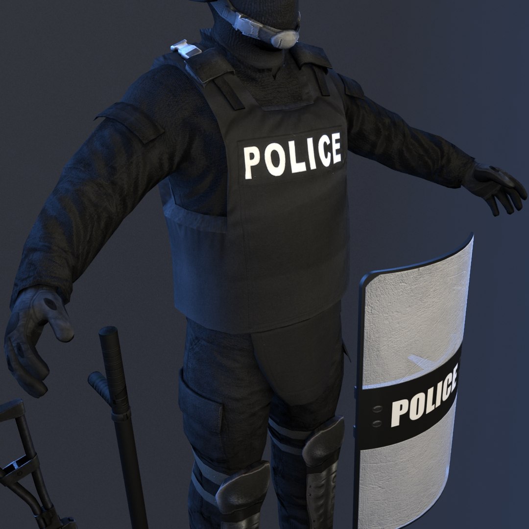 Riot police officer 3D model - TurboSquid 1411997