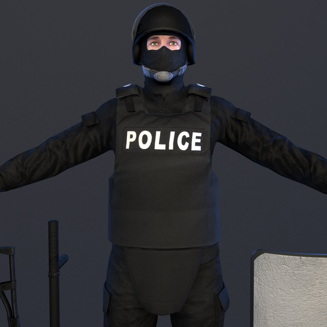 Riot Police Officer 3D Model - TurboSquid 1411997