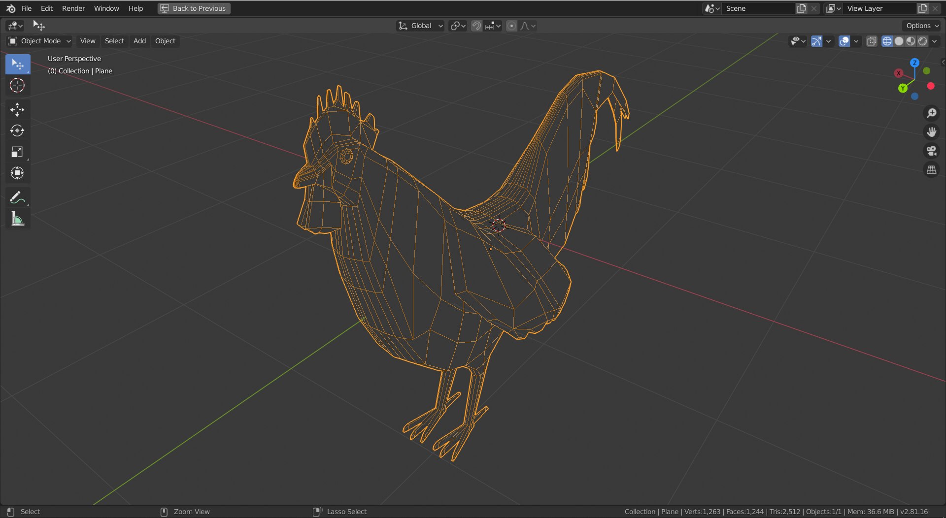 3D Rooster Model - TurboSquid 1597035