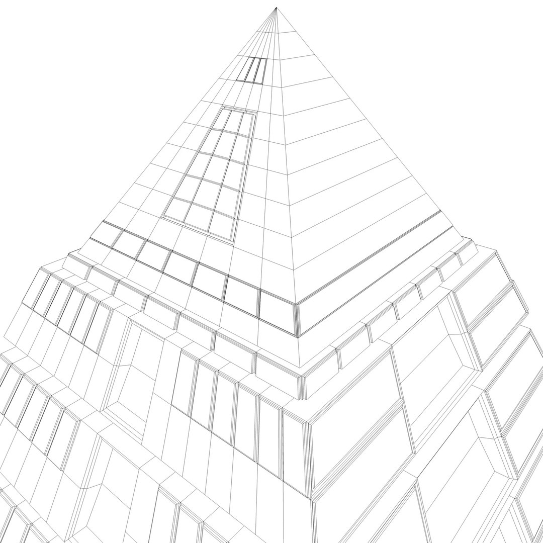 futuristic pyramid 3d model