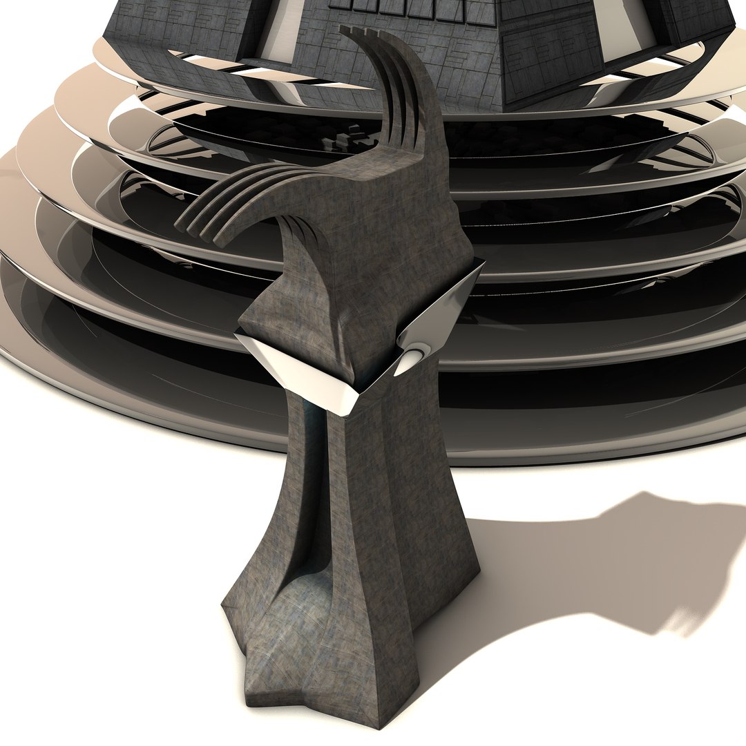 futuristic pyramid 3d model