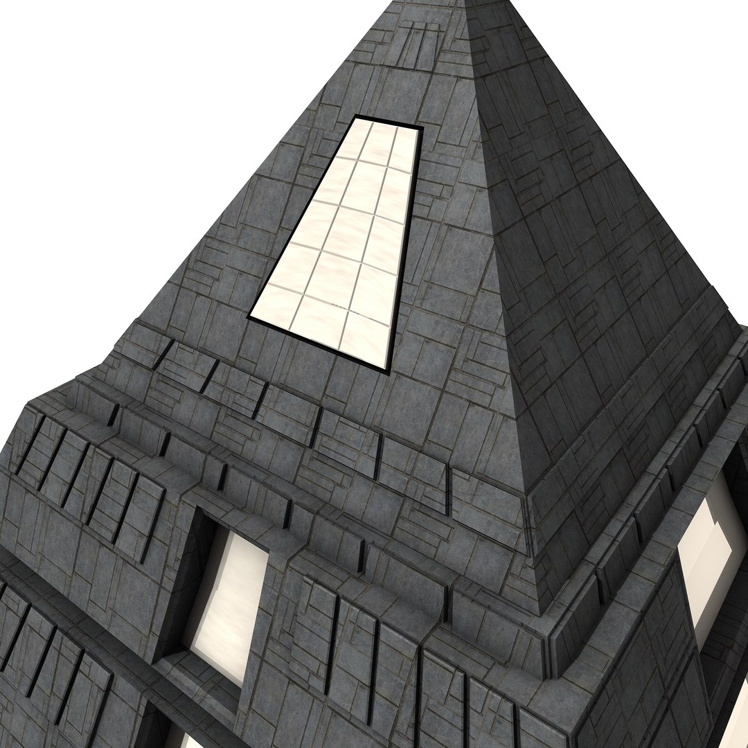 futuristic pyramid 3d model
