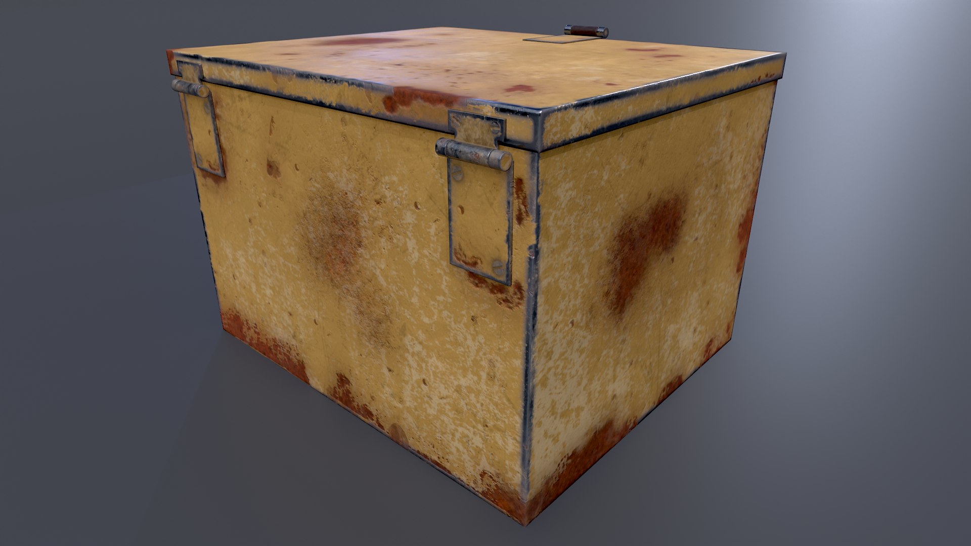 3D Metal Box Low-Poly Gameready PBR Model - TurboSquid 1925245