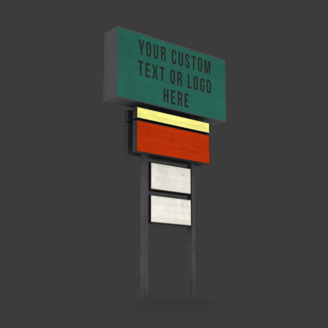 3d Model Of Sign Mall