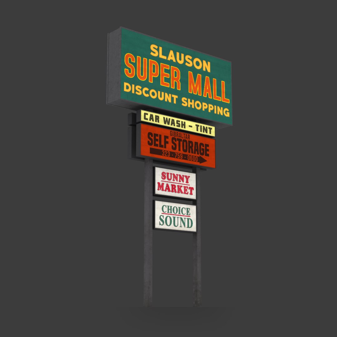 3d Model Of Sign Mall