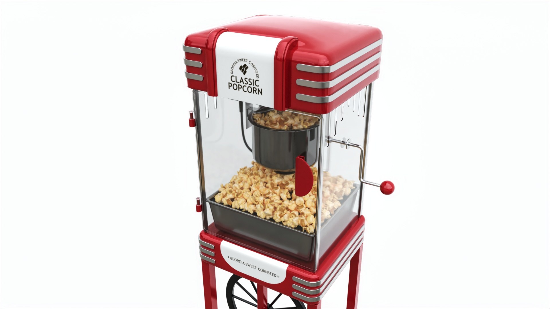 Popcorn Vintage Cart On Wheels 3D Model - TurboSquid 2226102
