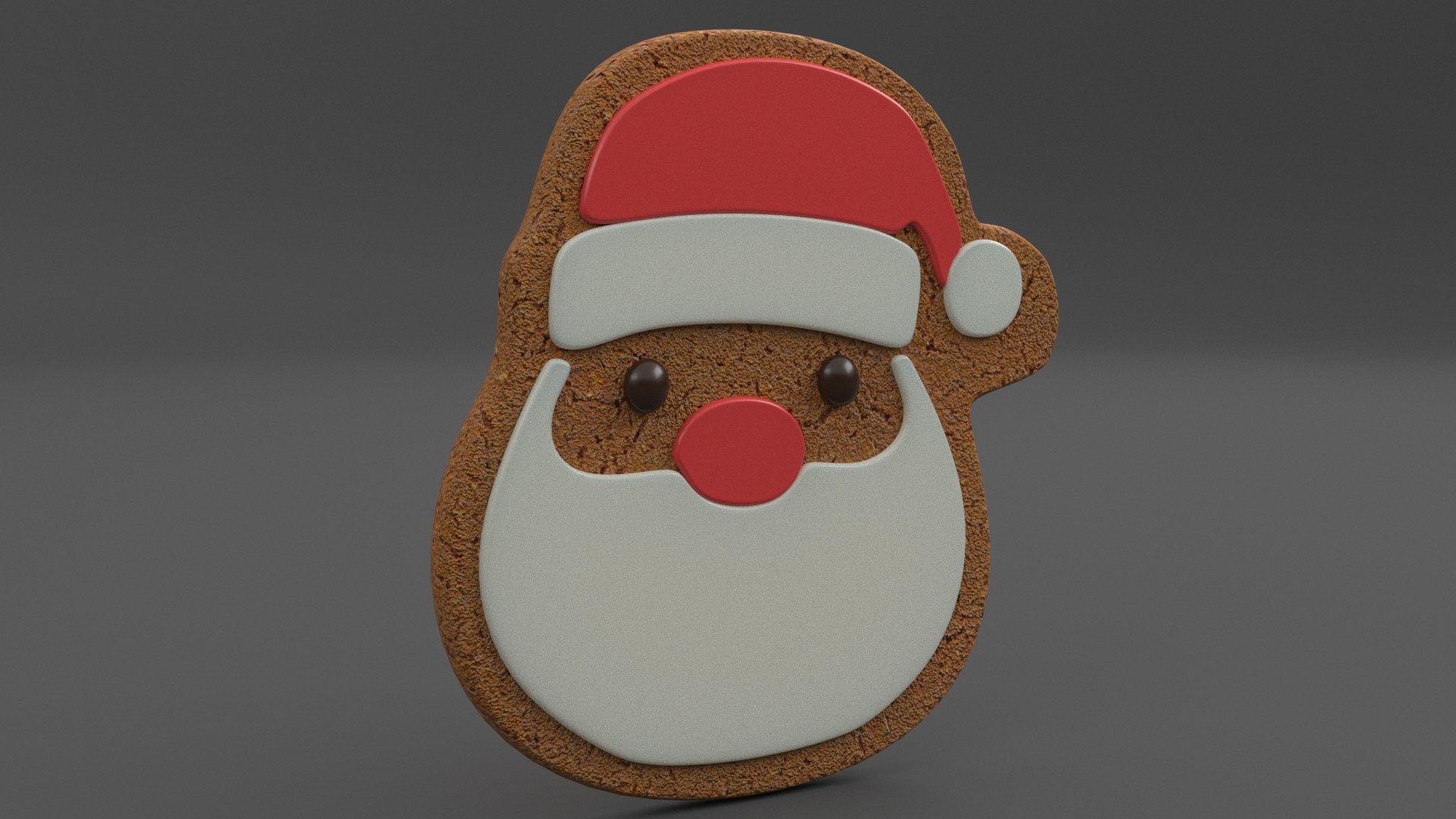 3D Gingerbread Santa Head Christmas - TurboSquid 1653771