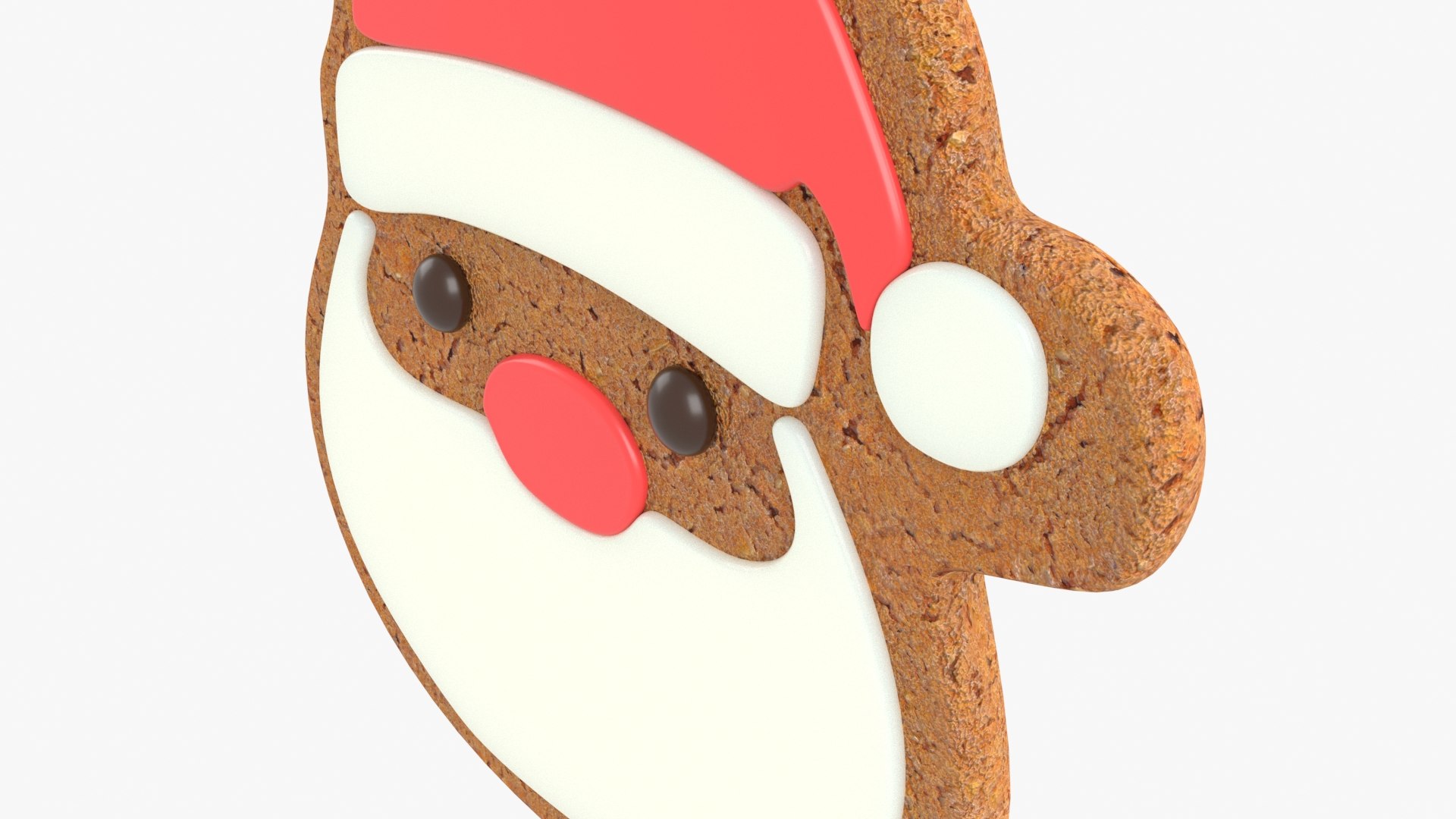 3D Gingerbread Santa Head Christmas - TurboSquid 1653771