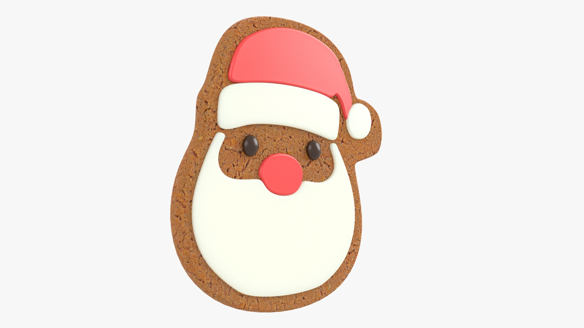 3D Gingerbread Santa Head Christmas - TurboSquid 1653771
