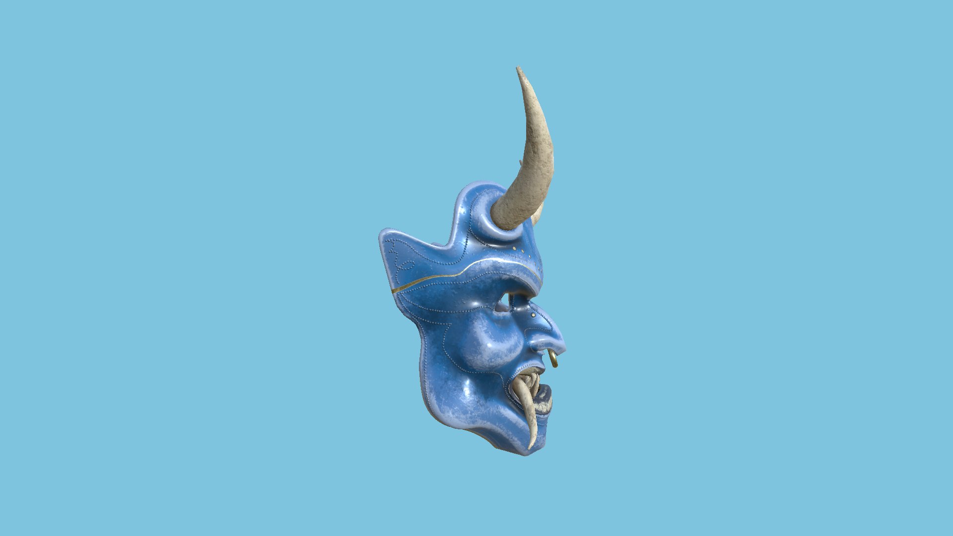08 Oni Mask Collection - Hannya Fantasy Character Design 3D model ...
