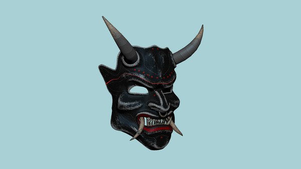 08 Oni Mask Collection - Hannya Fantasy Character Design 3D model ...