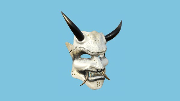 08 Oni Mask Collection - Hannya Fantasy Character Design 3D model ...
