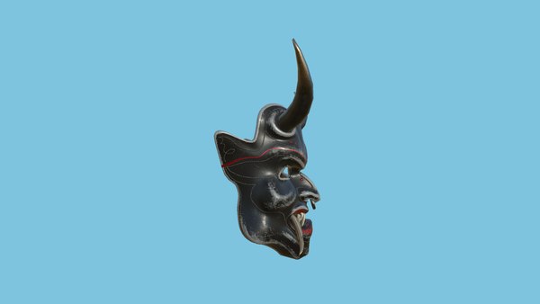 08 Oni Mask Collection - Hannya Fantasy Character Design 3D model ...