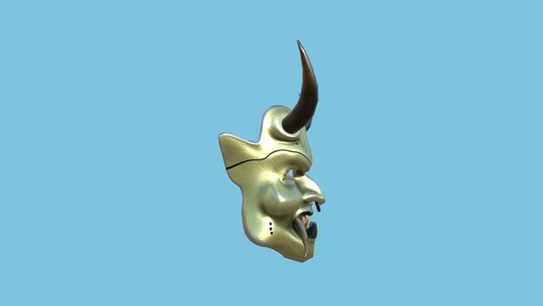 08 Oni Mask Collection - Hannya Fantasy Character Design 3D model ...