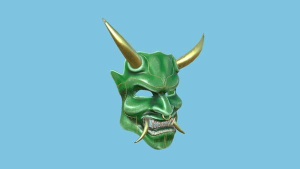 08 Oni Mask Collection - Hannya Fantasy Character Design 3D model ...