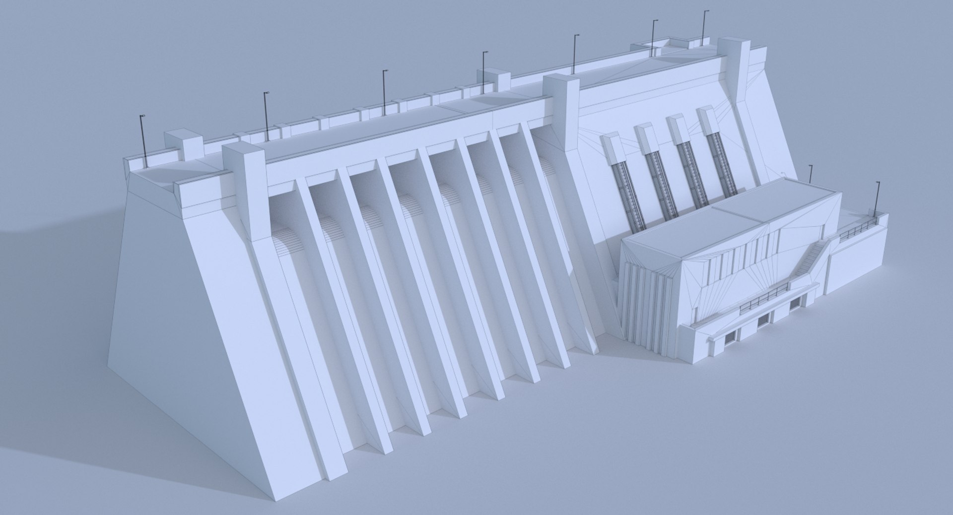Hydroelectric dam 3D - TurboSquid 1161687