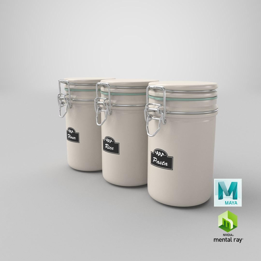 Real Kitchen Jars Model - TurboSquid 1419184