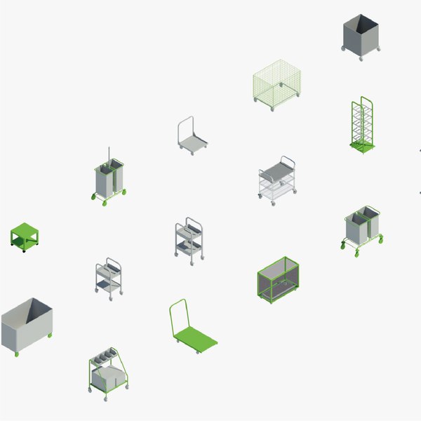 Trolleys - Revit family model 3D 모델 - TurboSquid 1940630