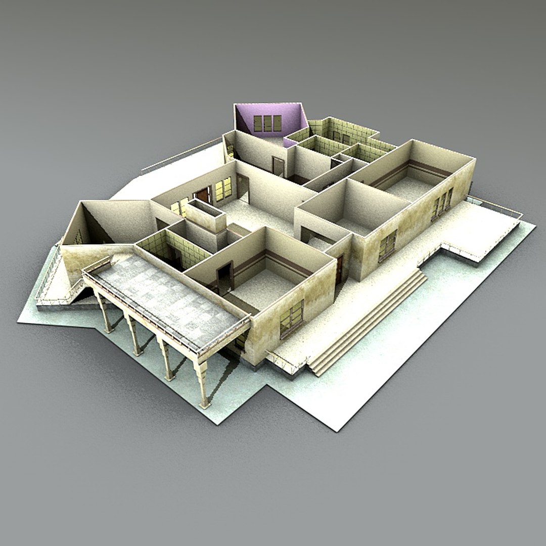 3d house interior building model