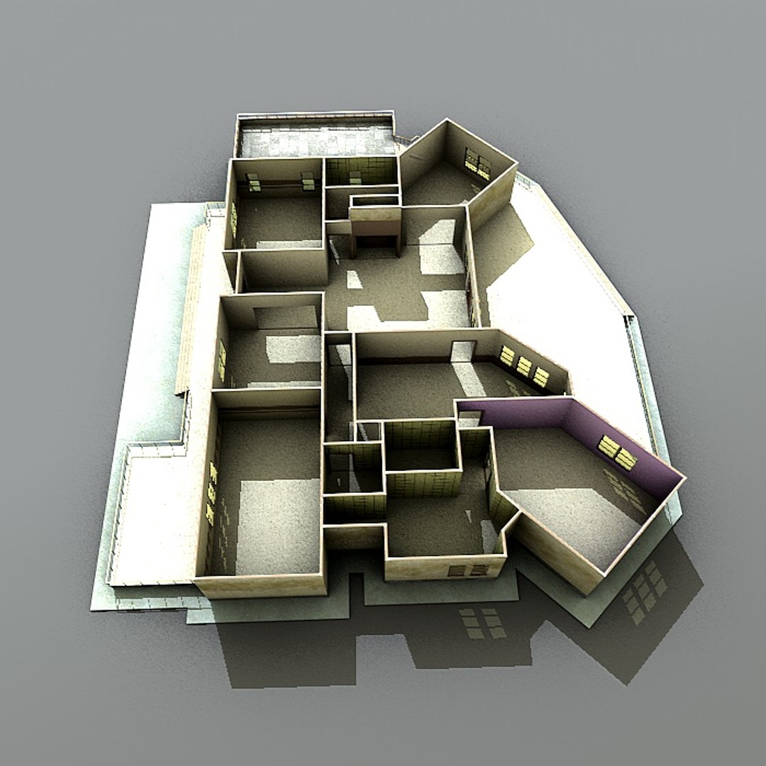 3d house interior building model