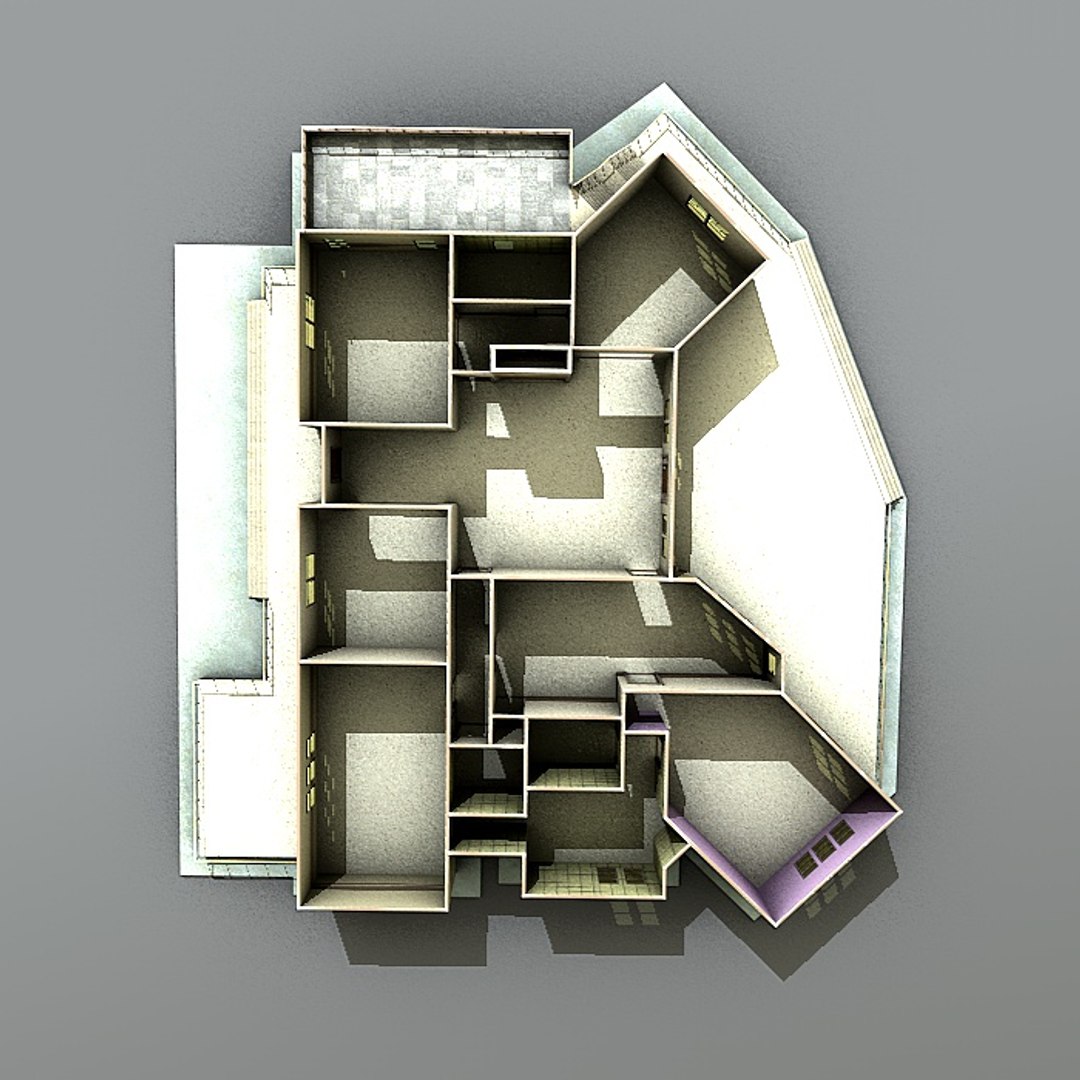 3d house interior building model