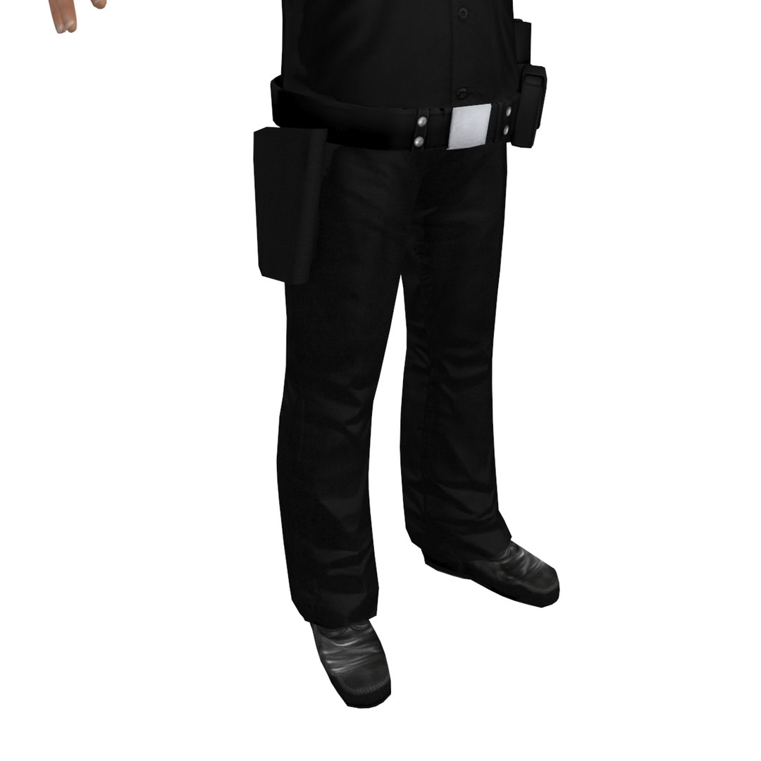 Rigged Police Officer 3d Model