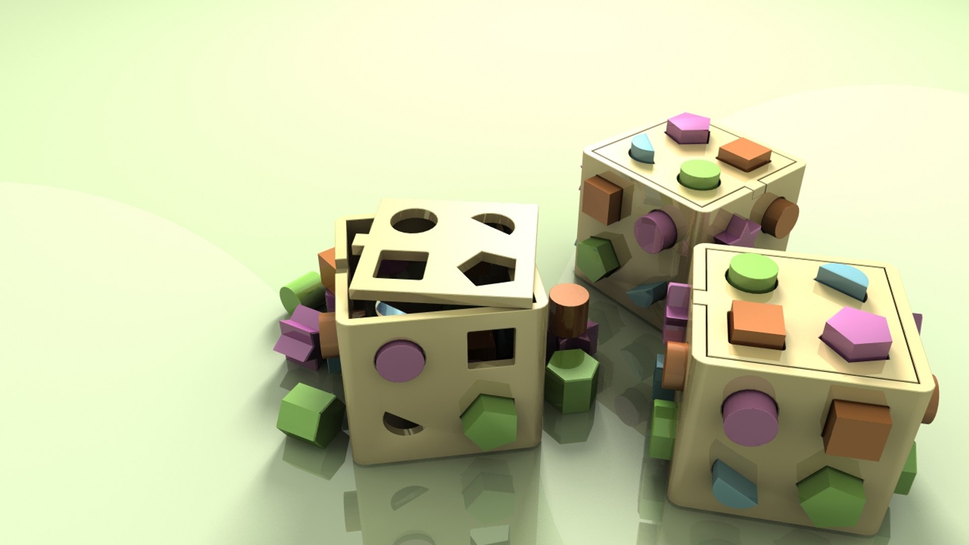 Plastic Shape Sorter Box 3d Model