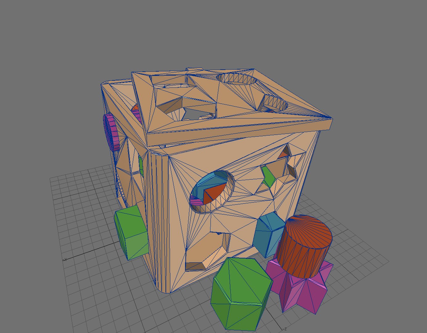 Plastic Shape Sorter Box 3d Model
