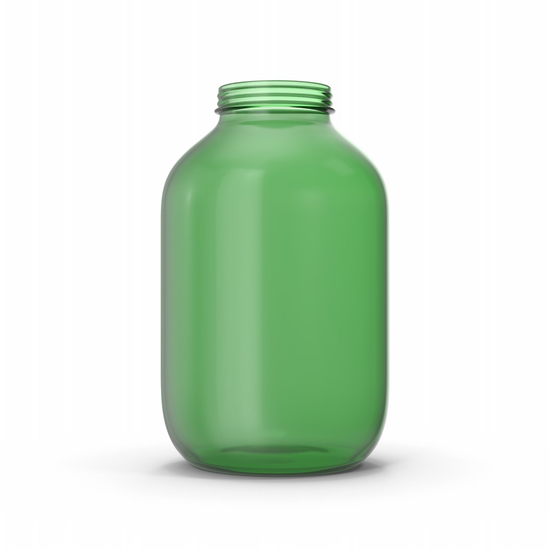 Glass Jar Green 3D - TurboSquid 2298280