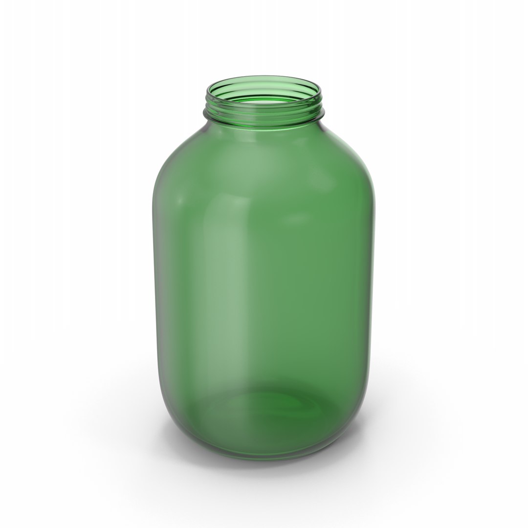 Glass Jar Green 3D - TurboSquid 2298280