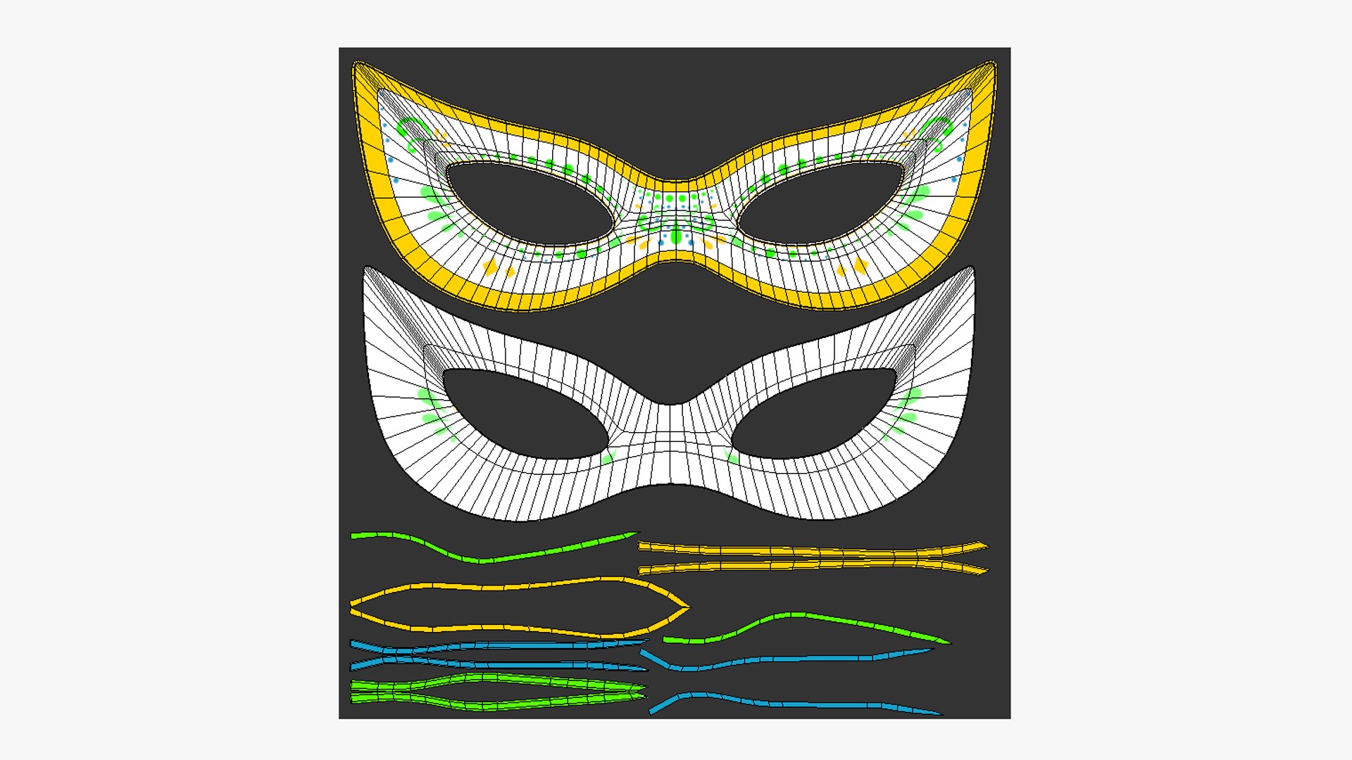 3D Carnival Mask A03 Brazilian - Costume Character Design - TurboSquid ...