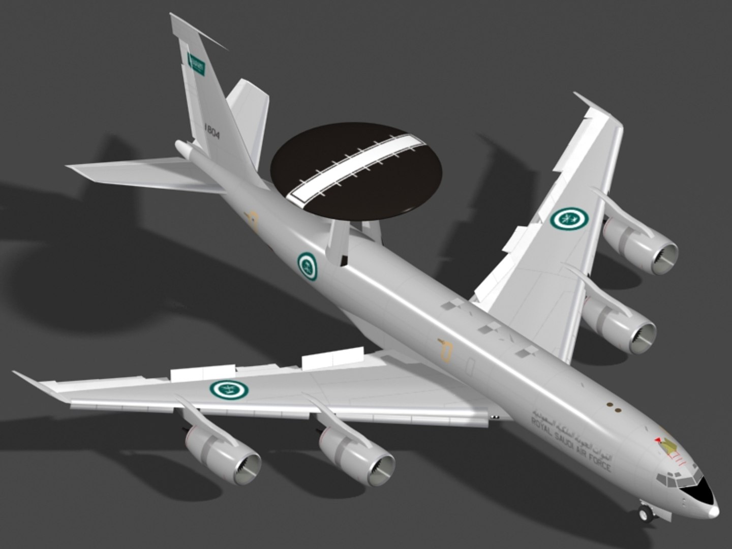 3d Model E-3b Sentry Royal Saudi