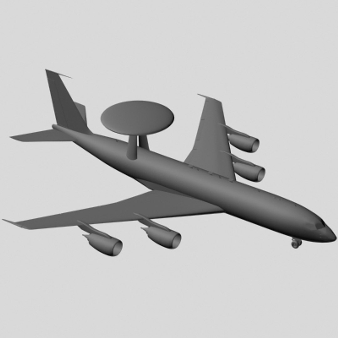 3d Model E-3b Sentry Royal Saudi
