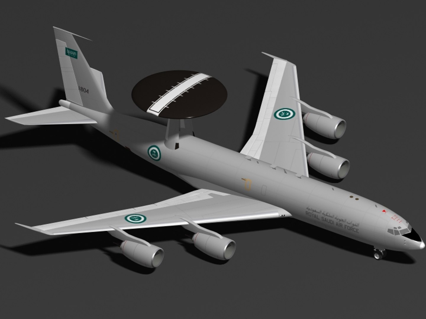 3d Model E-3b Sentry Royal Saudi