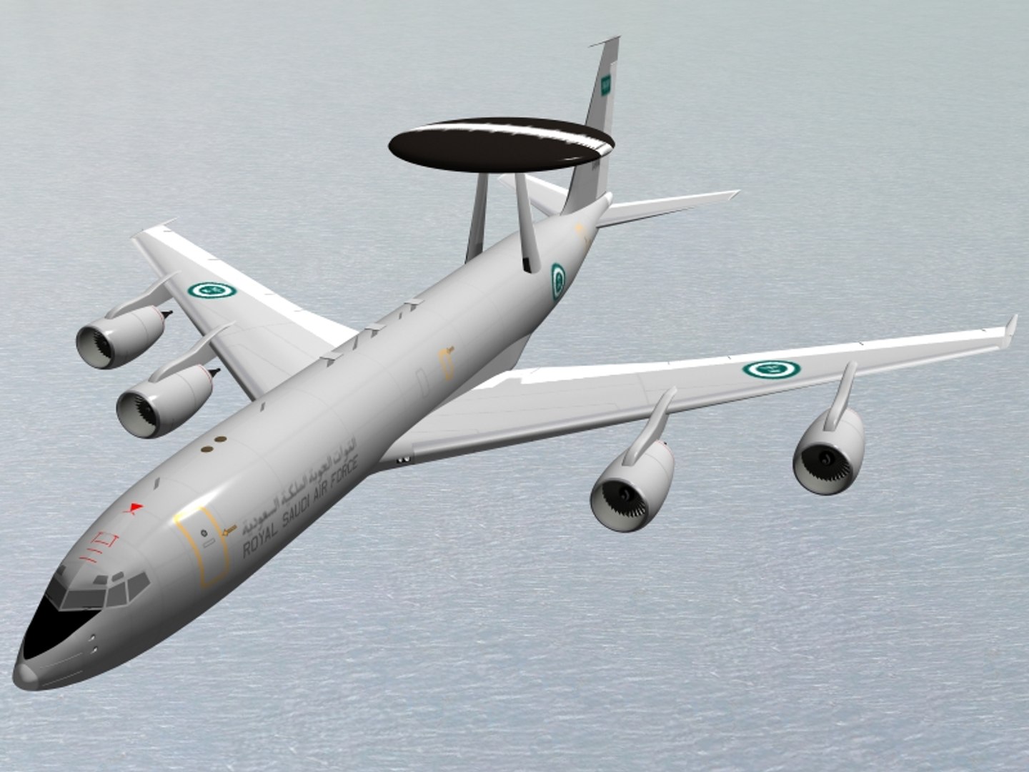 3d Model E-3b Sentry Royal Saudi