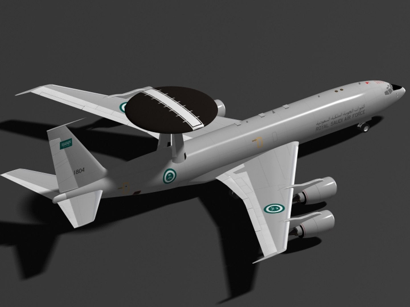 3d Model E-3b Sentry Royal Saudi