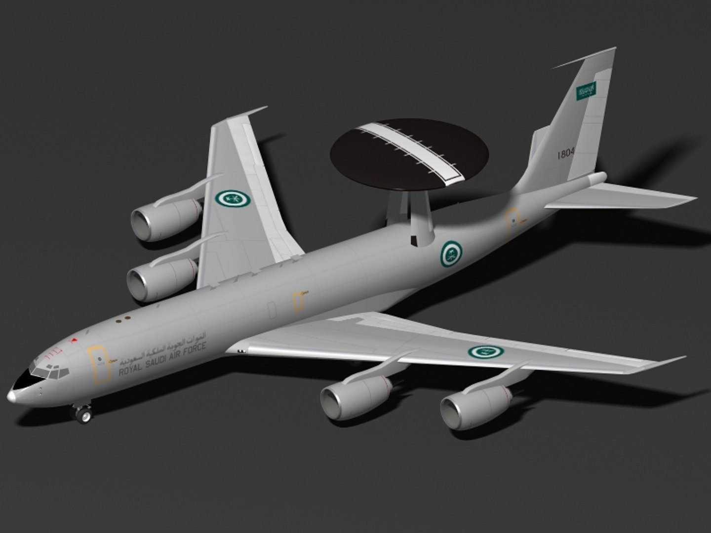 3d Model E-3b Sentry Royal Saudi